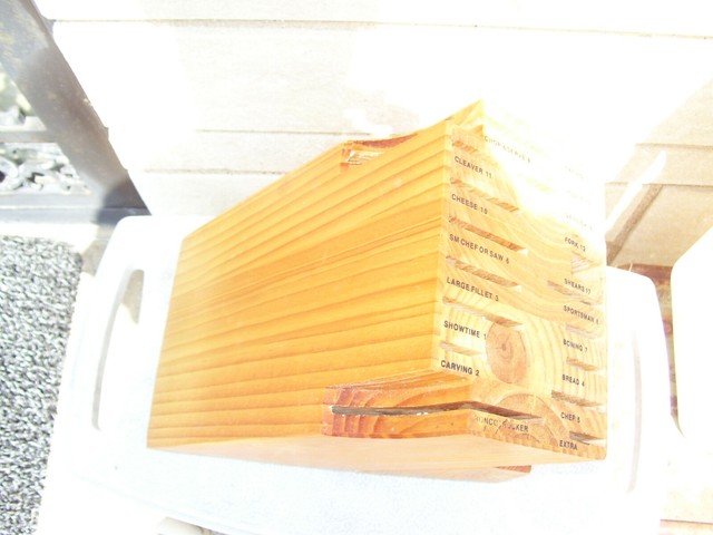 Ronco KN300300DRM Six Star 30-Slot Wooden Knife Block Holder for sale ...