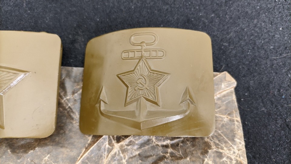 Set Belt Soldier and Navy buckle military USSR army volumetric hook ...