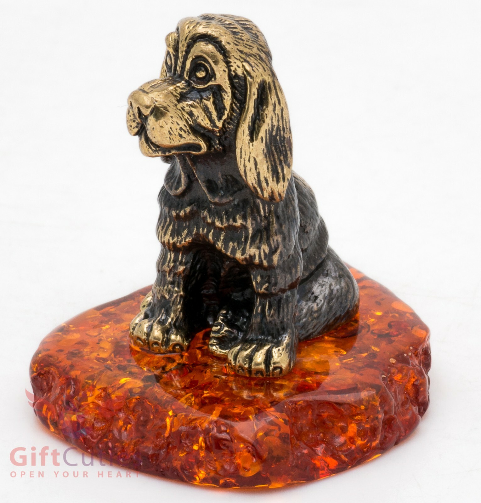 Solid Brass Amber Figurine of Beagle Dog IronWork | eBay