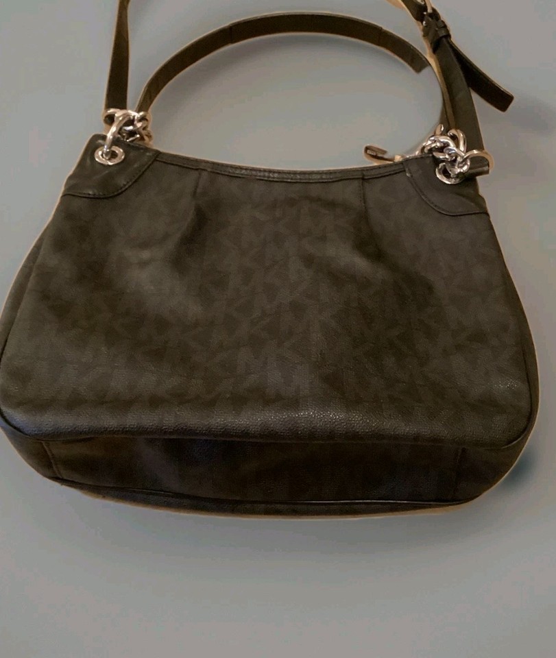 Michael Kors Jet Set Large Convertible Shoulder Tote – Black Signature ...