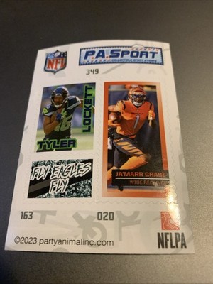 2023 P.A. Sport Collectible Sport Stamps Tyler Lockett Ja'Marr Chase ...