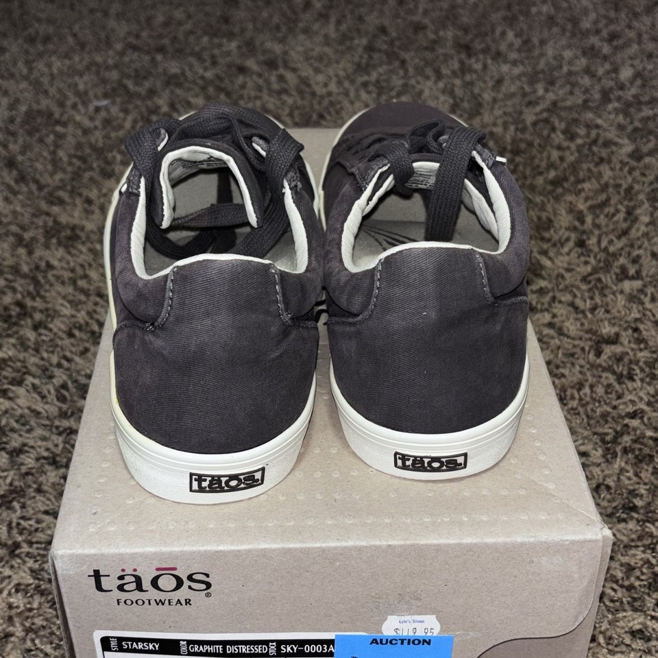 TAOS Starsky Low Top Sneakers Men's Size 8 Graphite Distressed New | eBay