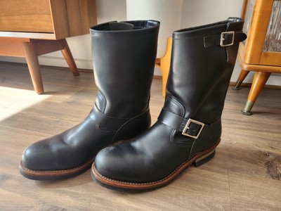 Red Wing 2268 Engineer Boots Black Leather Steel Toe US10.5 - Great ...