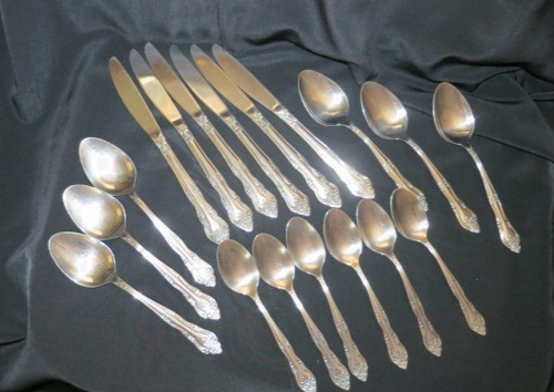 Rogers Co. Stainless Steel Flatware Floral Pattern Rose 18 Pieces | eBay
