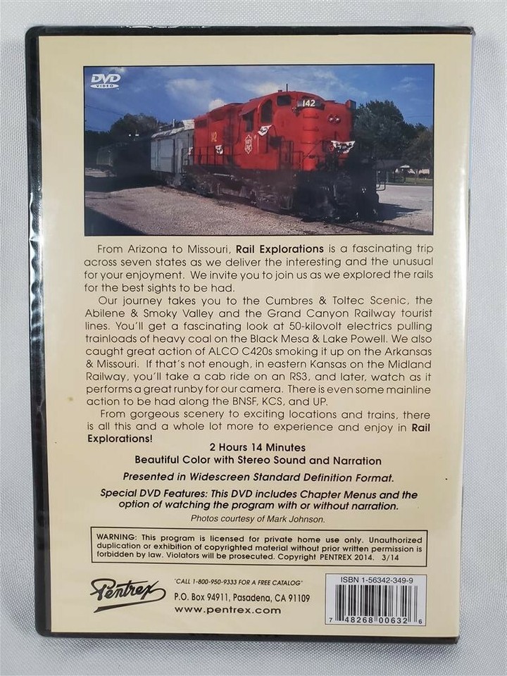 Rail Explorations DVD Train Video From Arizona to Missouri *NEW* | eBay