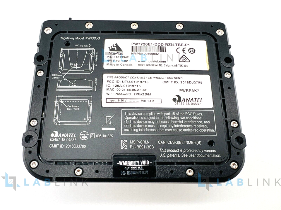 NovAtel PwrPak7D-E1 GNSS Receiver PW7720E1-DDD-RZN-TBE-P1 GPS+GLO+QZSS ...