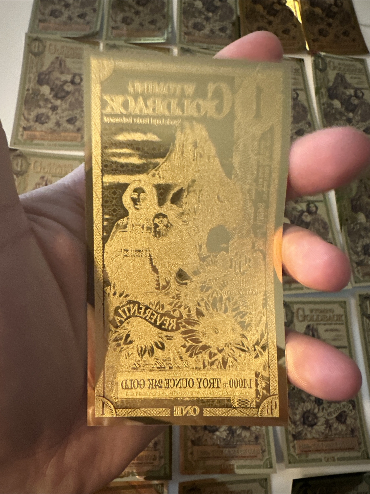Wyoming Goldbacks 1 Note 24k Gold Aurum Mint Uncirculated Lot Of 25 ...