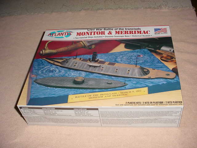 Atlantis USS Monitor & CSS Merrimac , 1:300 , CIVIL WAR MODEL KIT ...