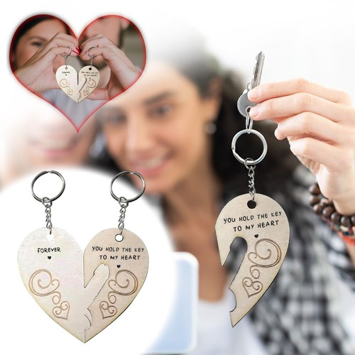 Couple Keychains You Hold The Key To My Heart Keychains Valentine's Day Gifts | eBay