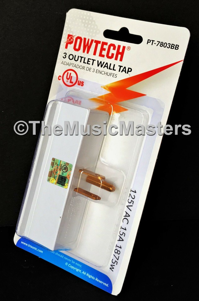 6X Grounded 3 Outlet Triple AC Wall Plug Power Splitter 3-Way Electric ...