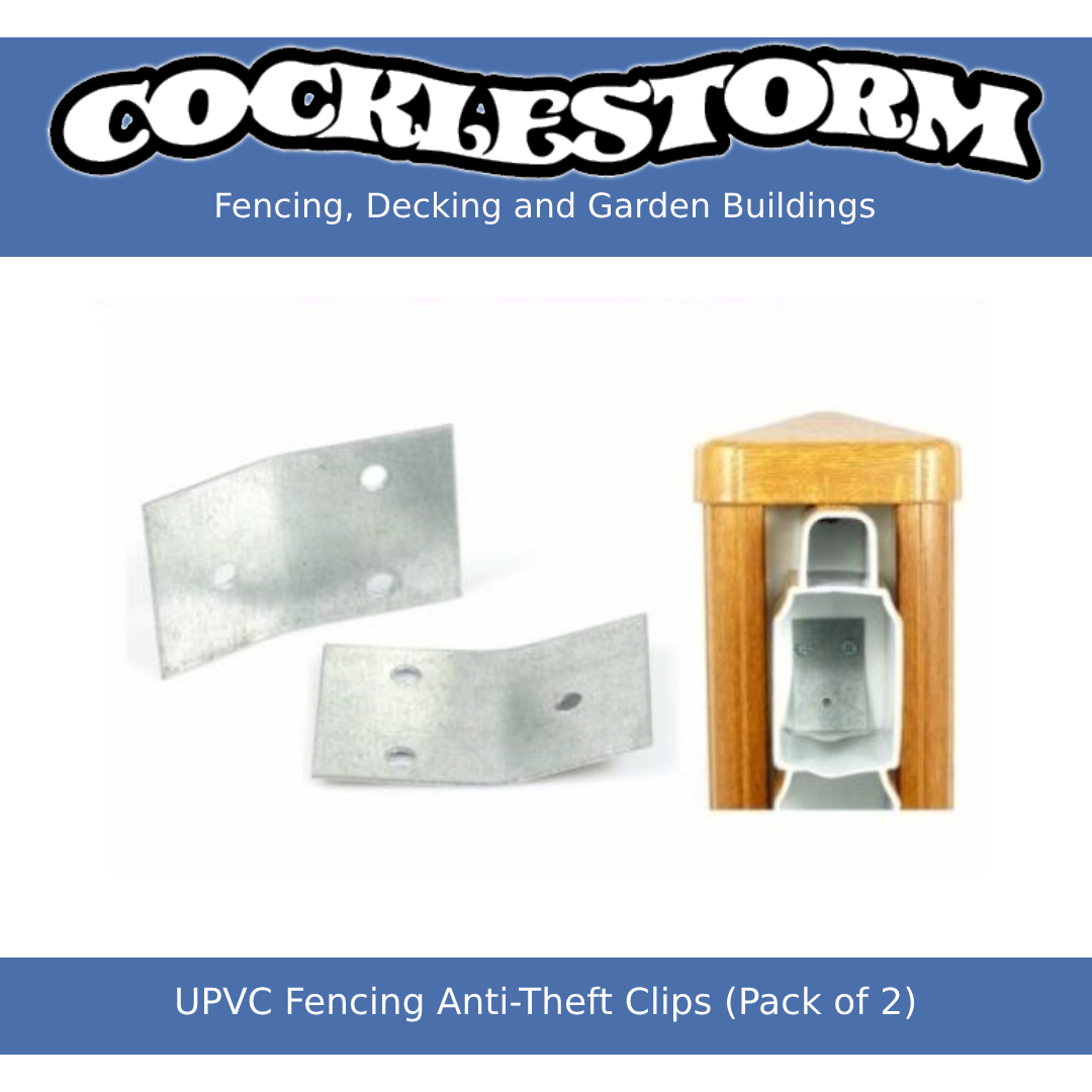 Pack of 2 Steel uPVC/Composite Fencing Anti Theft Clips/Brackets | eBay