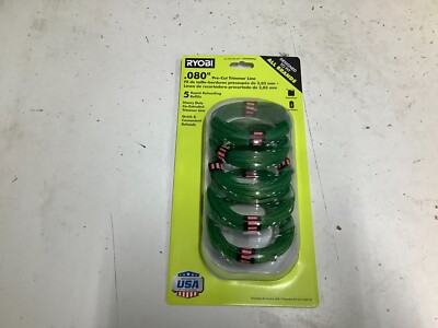 Ryobi AC0580PCL .080” x 16’ Pre-cut Spiral Heavy Duty Trimmer Line (5 ...