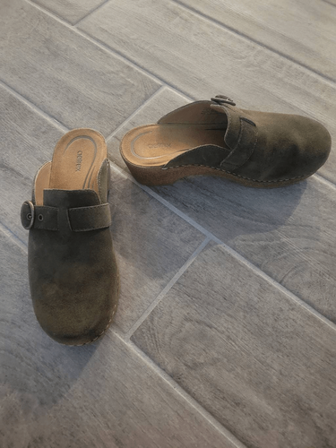 Aetrex Madison Cork Clog Olive Green Size 8.5/39 | eBay