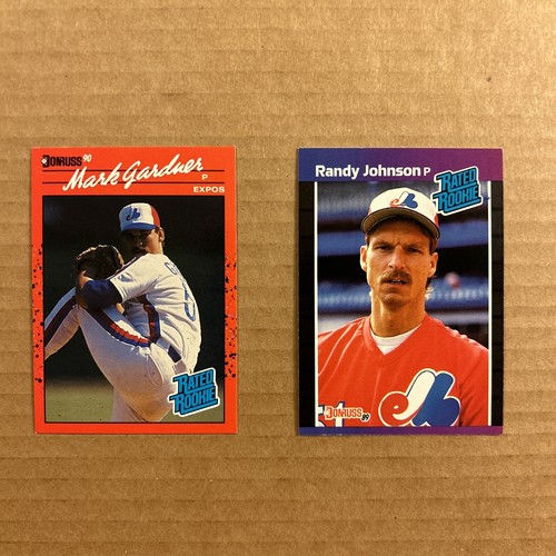 Randy Johnson Rookie & Mark Gardner Rookie Baseball Cards Donruss | eBay