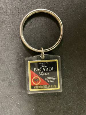 Vintage Bacardi Rum Superior Puerto Rican Rum Acrylic Key Chain | eBay