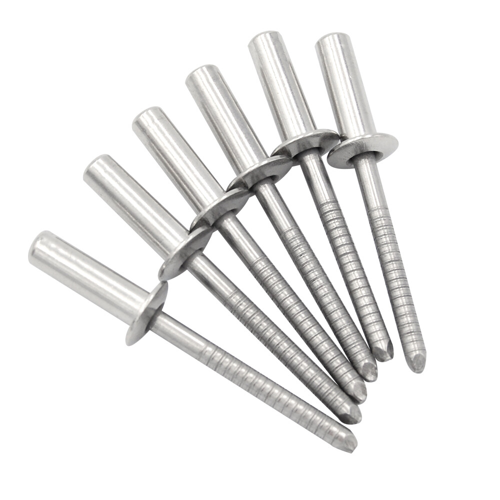 100x 1/8" M3.2 Diameter Stainless Steel Closed End Pop Blind Rivets ISO ...