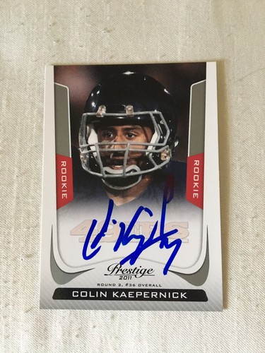 Colin Kaepernick AUTOGRAPHED ON CARD 2011 Panini Rookie Card w/COA VERY ...