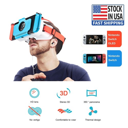 VR Headset for Nintendo Switch OLED Model/Nintendo Switch 3D VR Reality ...