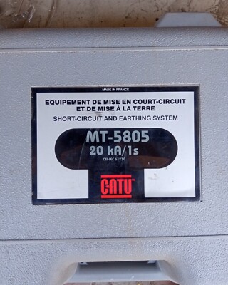 CATU MT-5805 PORTABLE SHORT-CIRCUIT AND EARTHING KIT SYSTEM 20 KA/1s ...