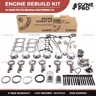 Overhaul Engine Rebuild Kit Fits 01-08 INFINITI Nissan 350Z DOHC VQ35DE ...