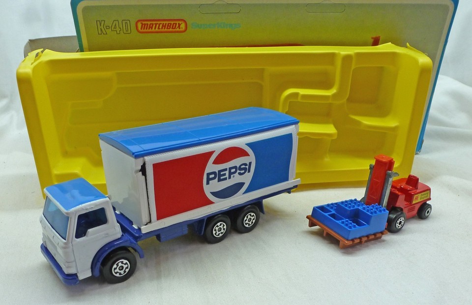 Matchbox Superkings K-40 Ford Delivery Truck & Fork Lift "Pepsi" | eBay UK