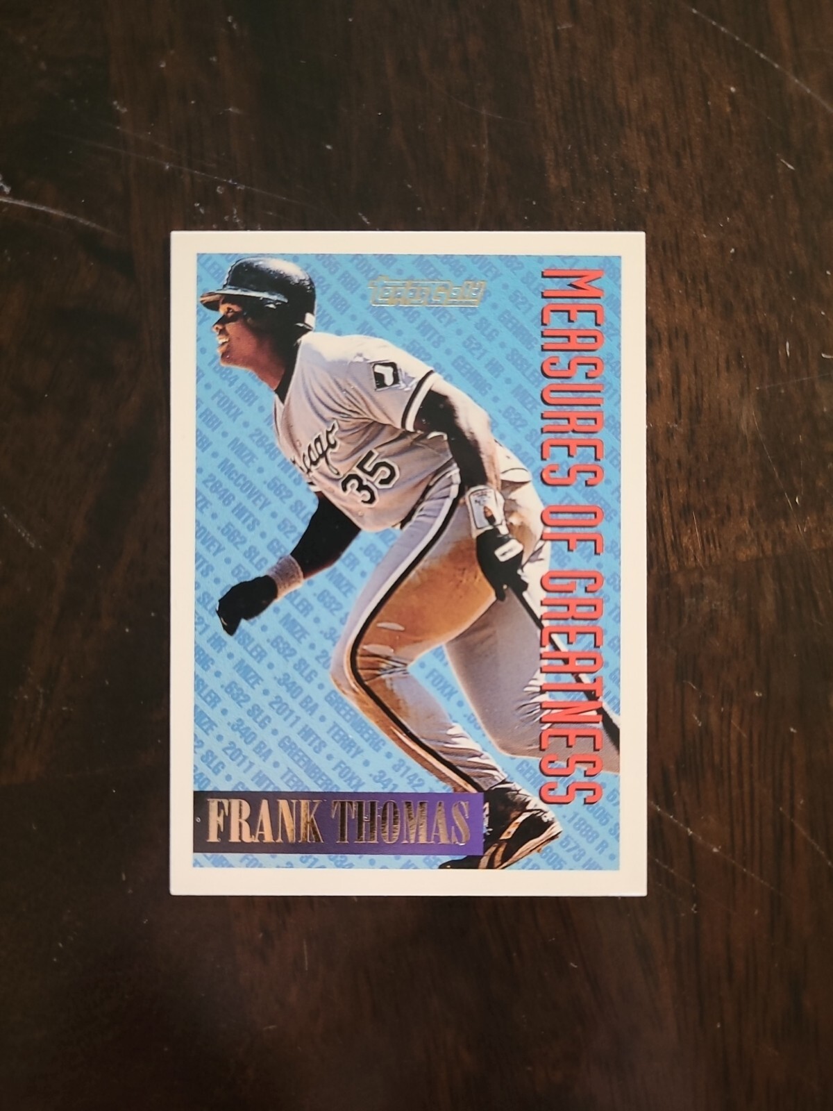 1994 Topps Gold Frank Thomas #601 Measures of Greatness Chicago White ...