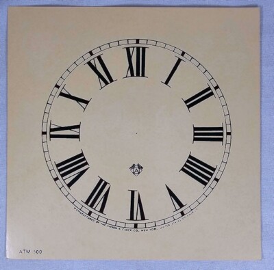 Vintage Replacement Clock Faces Paper Card Stock Matte Cream 10 ...