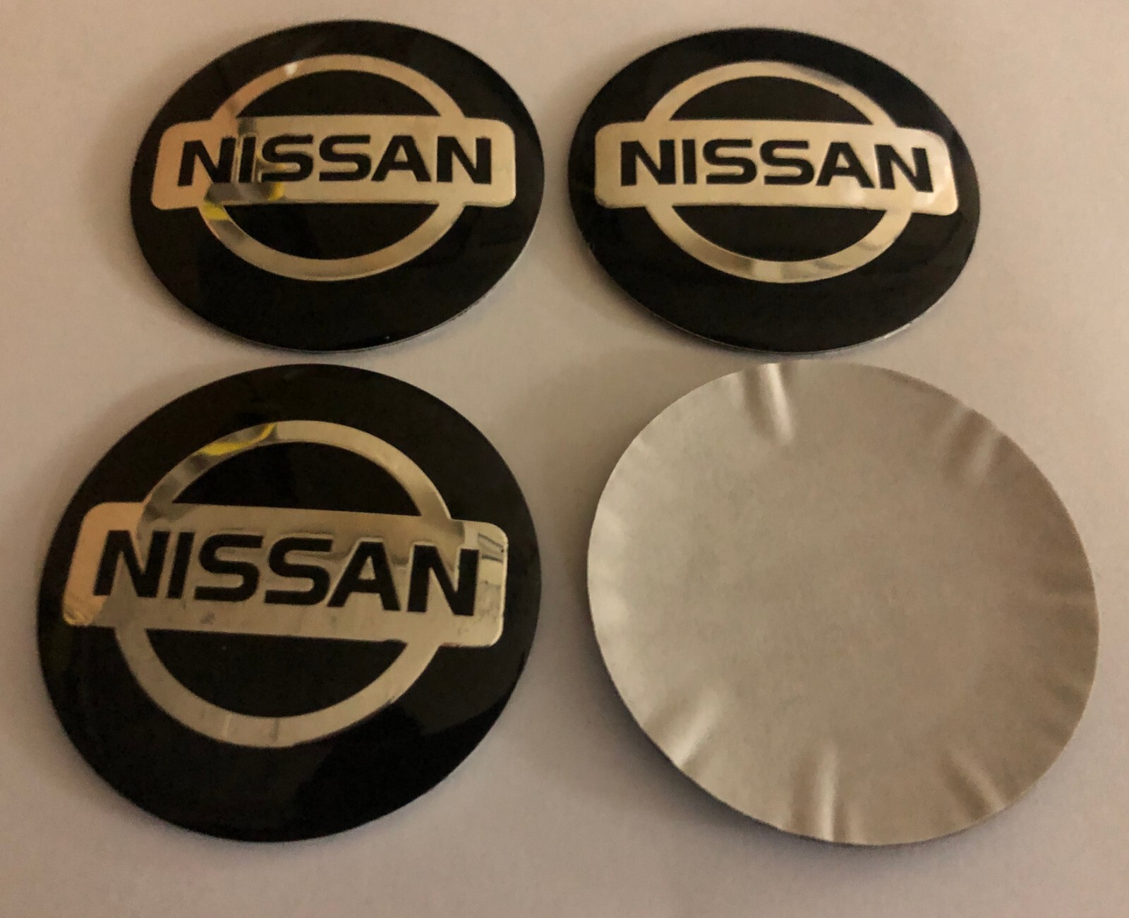 4x NISSANs Wheel Centre Cap Sticker Brand New 56mm Hub Stickers Black ...