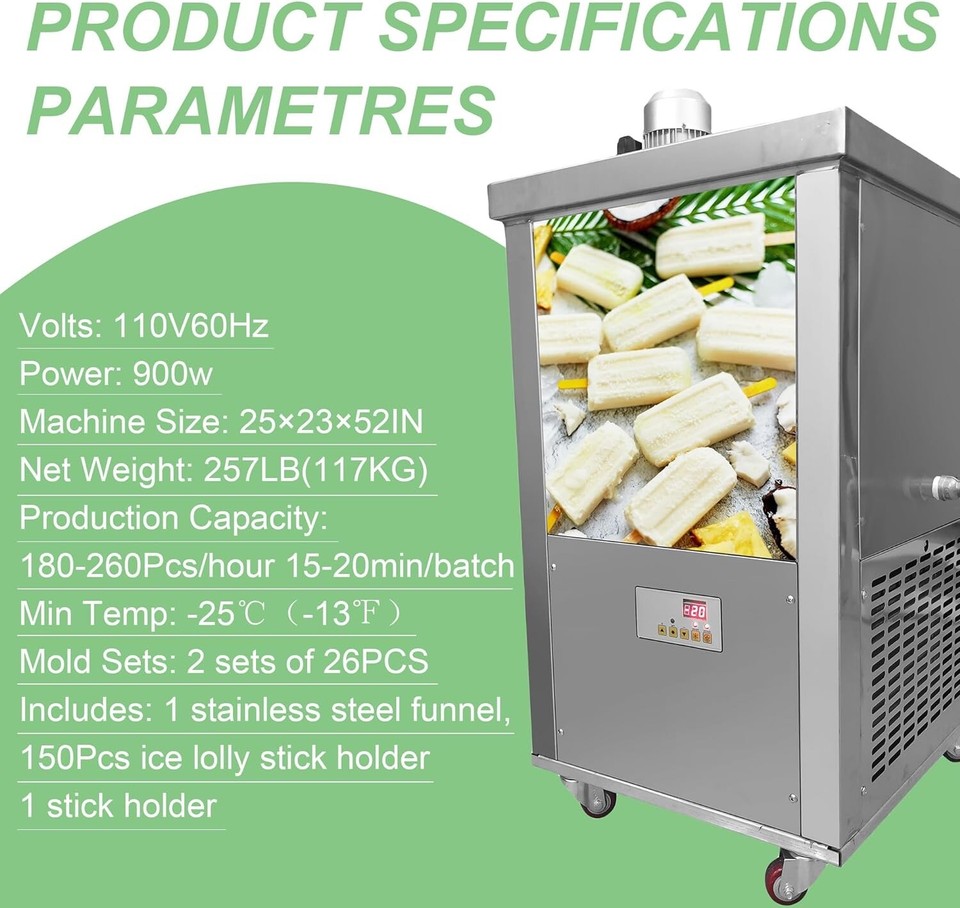 Ice Lolly Maker Machine with Drain Pipe, Lollipop Making Machine | eBay