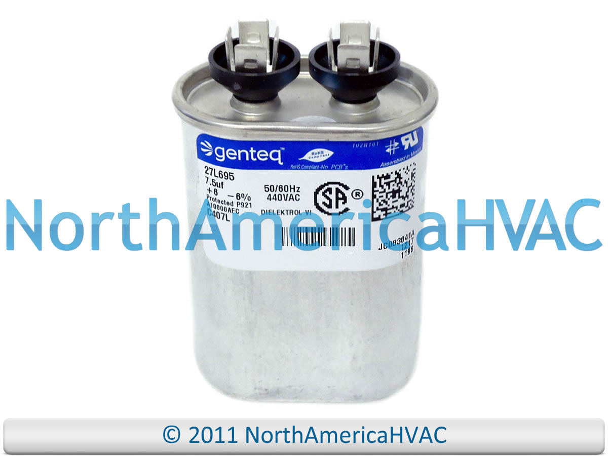 Capcom Capacitor Oval 7.5 uf MFD 440 Fits GE Genteq 97F9036BX | eBay