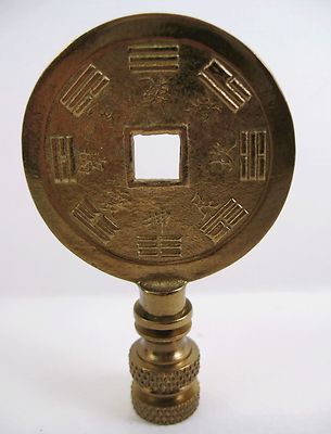 Lamp Finial Dull Brass Coin Disk ( 611) | eBay