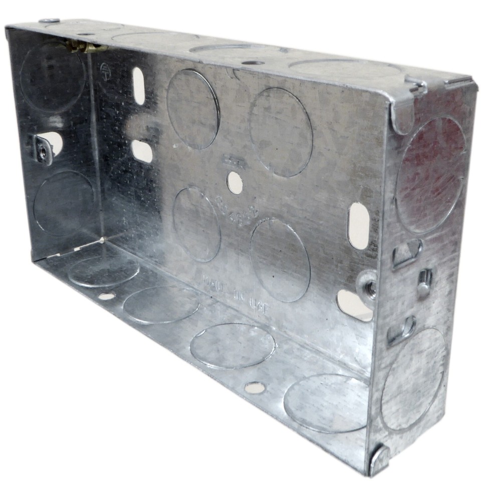 Metal Back Box 25mm 35mm 47mm 1G 2G Dual 1G+1G 2G+1G Galvanised Steel ...