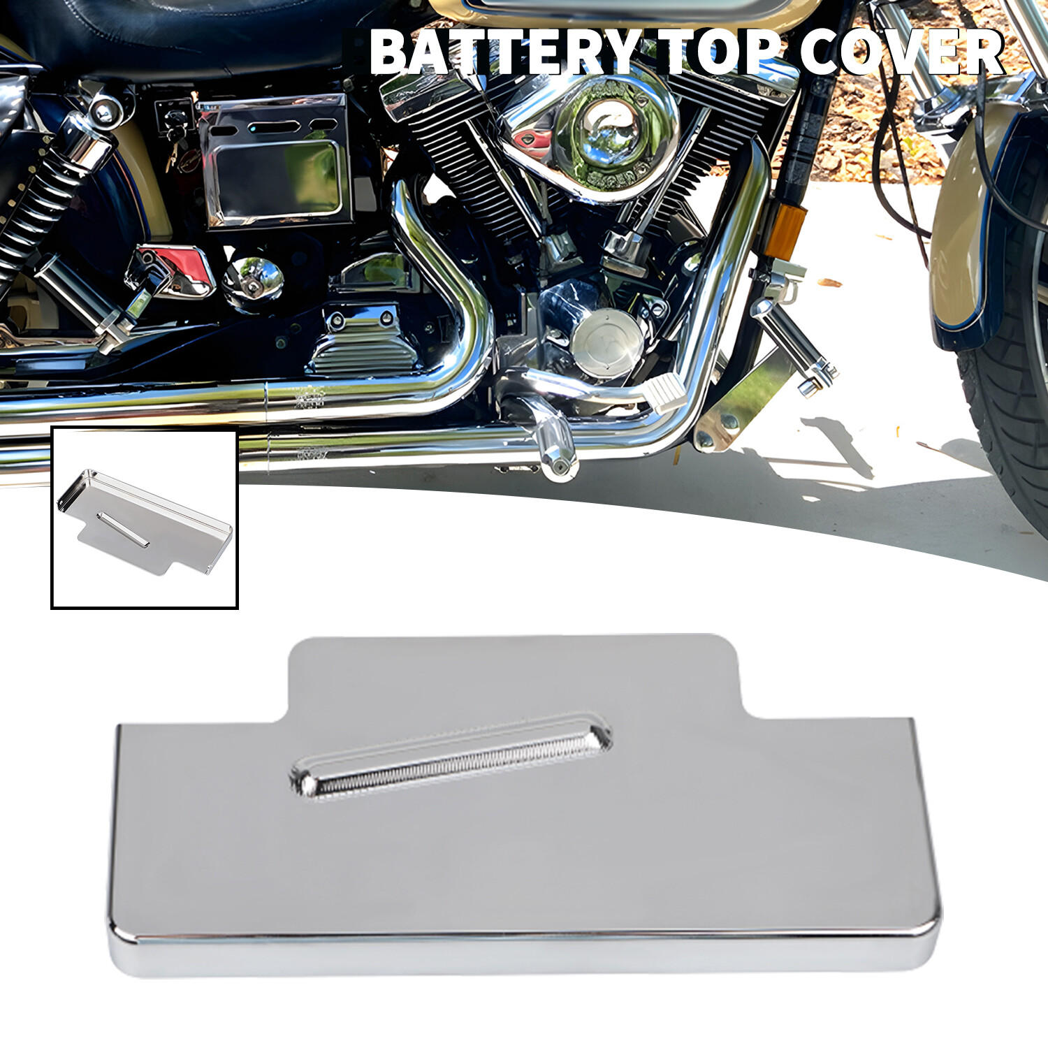 Battery Top Cover Fit For Harley Dyna Super Glide EFI FXDI / FXD Low ...