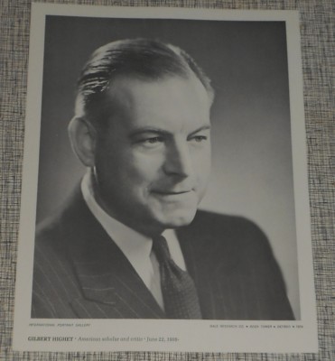 Gilbert Highet - Scholar - 1974 International Portrait Gallery Print | eBay