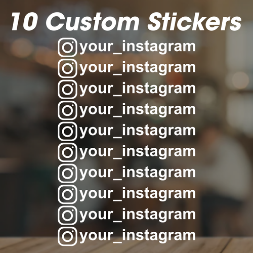 Instagram Sticker Pack x10 Car Decal Personalised Custom Name Tag ...
