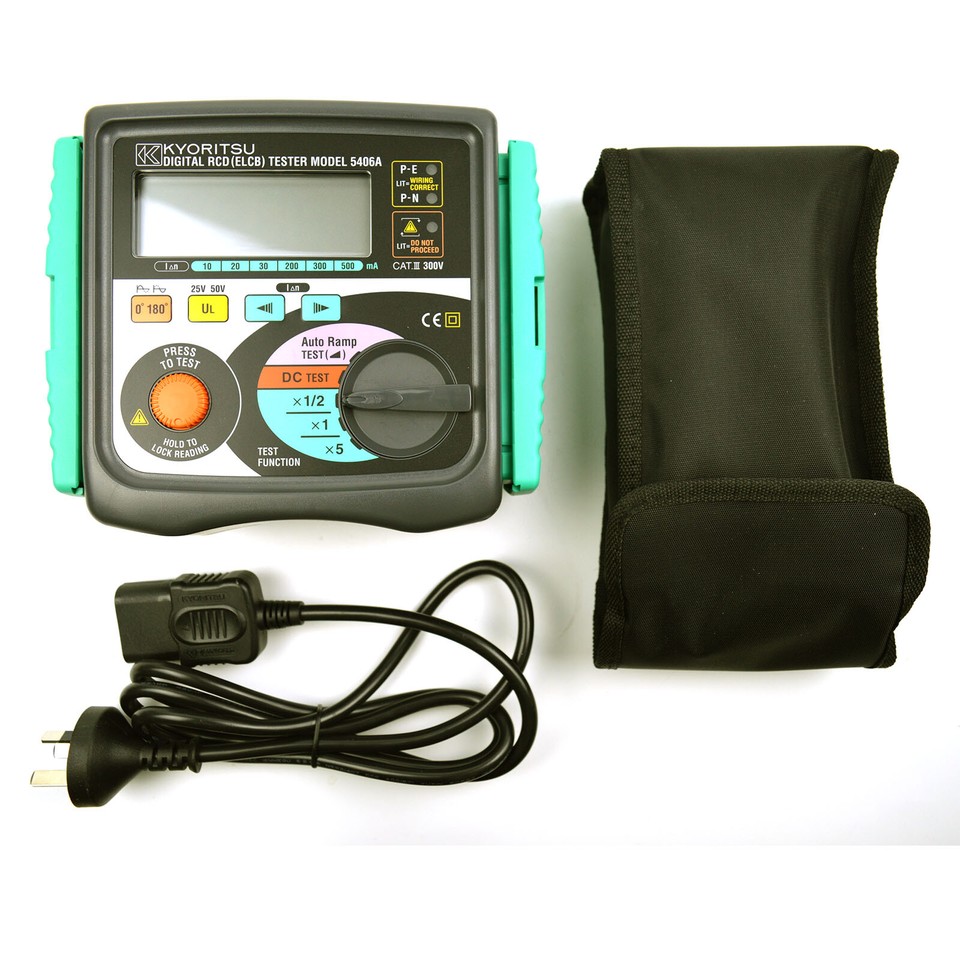 Kyoritsu 5406A Digital RCD (ELCB) Tester , AUTO RAMP Replace Kyoritsu ...