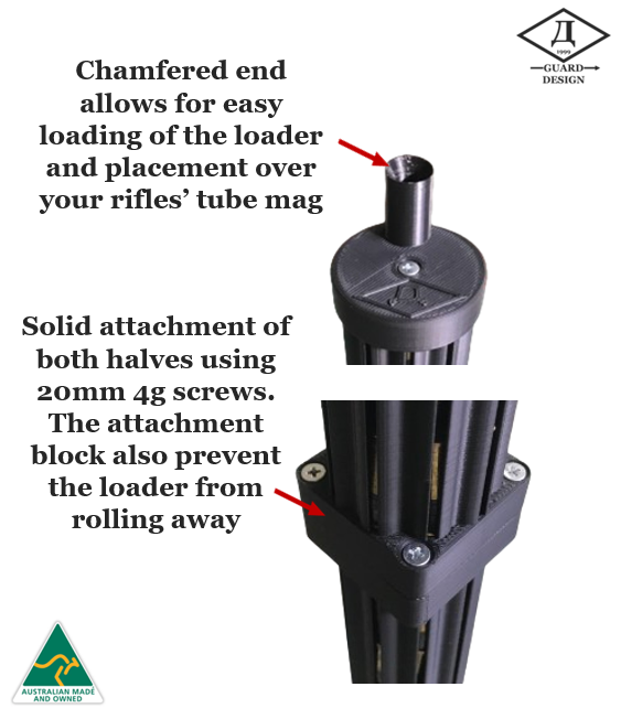 Guard Design: 22LR Tube Magazine Full Size Speed Loader, 150Rnd with 15 ...