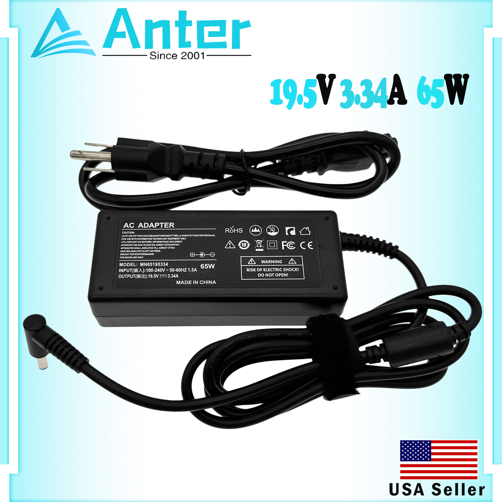65W AC Adapter For Dell OptiPlex 3080 D14U002 Micro Desktop Power ...