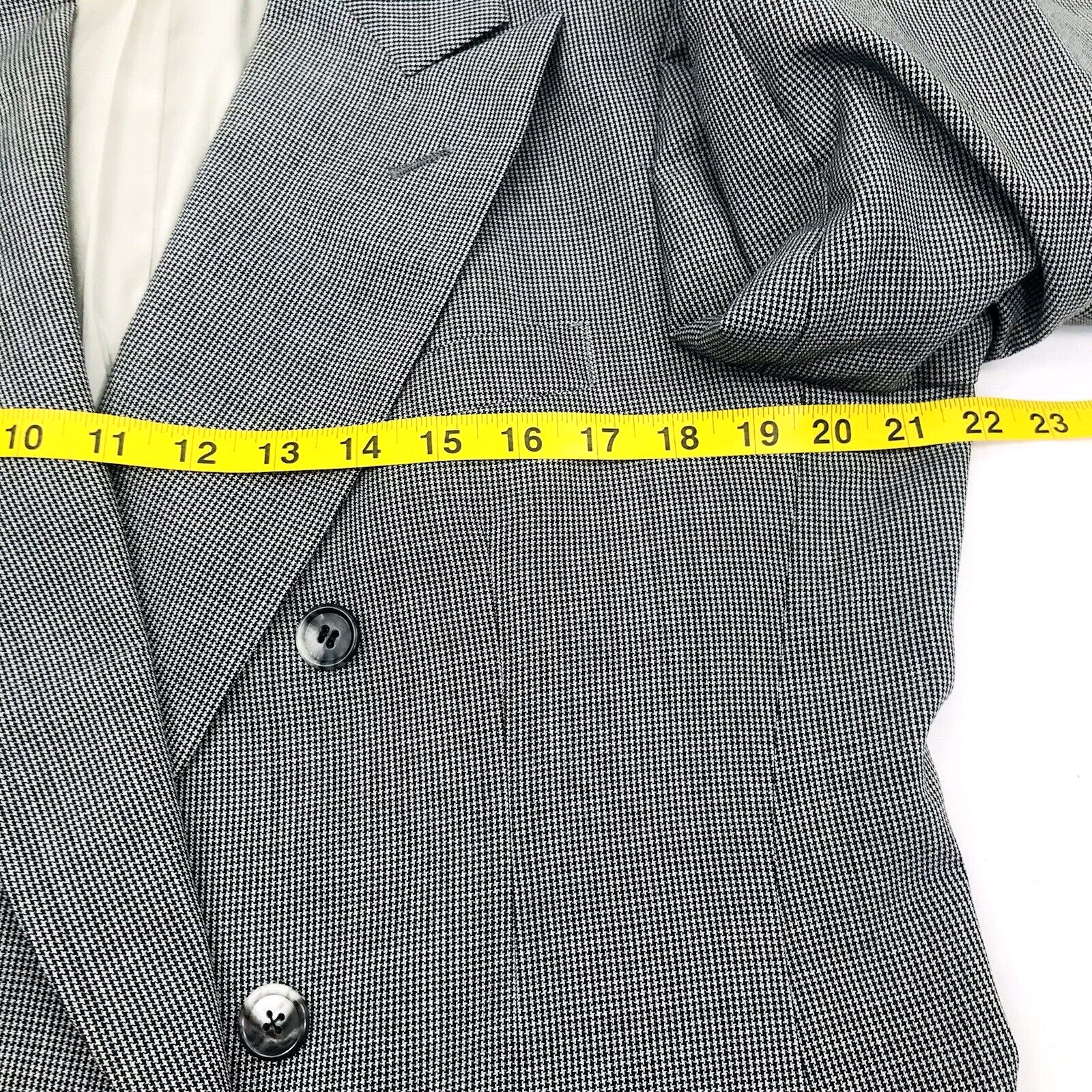 Johnny Carson Sports Coat 42 44 Double Breast Houndst… - Gem