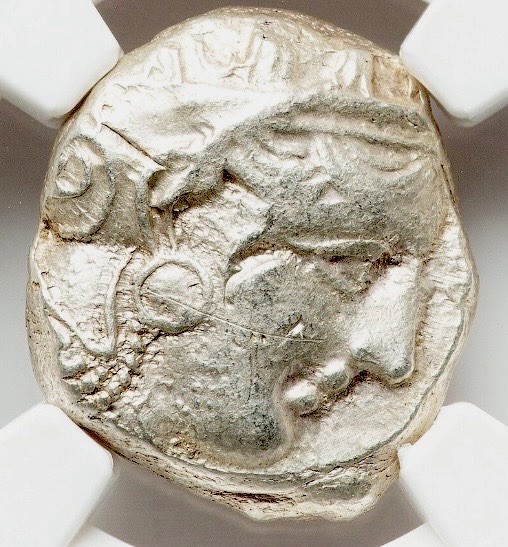 NGC XF. Attica Athens 353-294 BC, Owl AR Tetradrachm Silver Athena ...