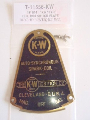 Ford Model T Spark Coil Box Switch Plate KW Type 1911-1914 (T11556-KW ...