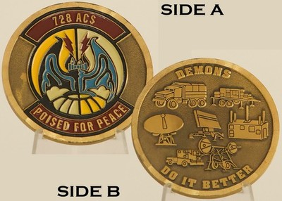 728 ACS "Poised for Peace" Demons Challenge Coin - Military Equipment ...