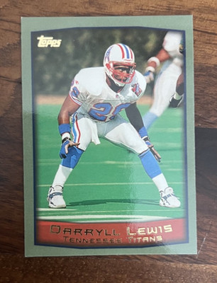 1999 Topps Football NFL #112 Darryll Lewis Base Trading Card Tennessee ...