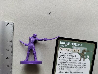 DROW DUELIST MINIATURE+ENGLISH CARD/D&D THE LEGEND OF DRIZZT/M869 | eBay