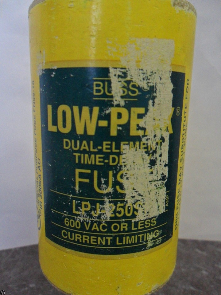 Nice Bussmann LPJ-250SP 250 Amp Fuse Low Peak 600 Volts Class J | eBay