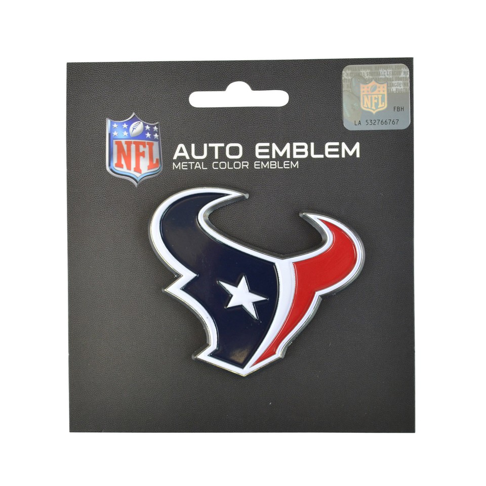 Official Licensed - NFL Houston Texans 3D Auto Metal Color Emblem | eBay