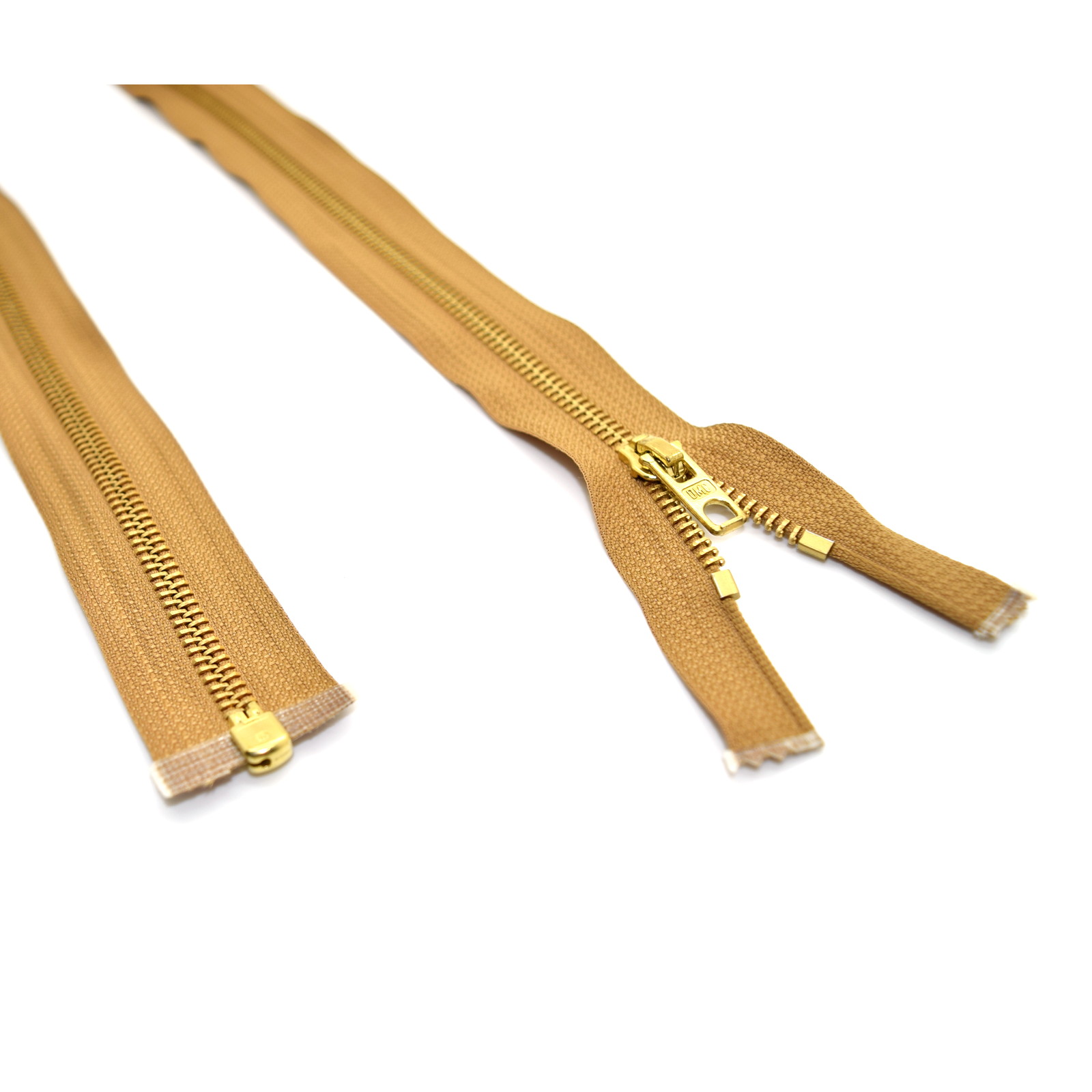 Brown 60cm 23.5" Inch Chunky Zip Open End Zips Military Heavy Duty ...