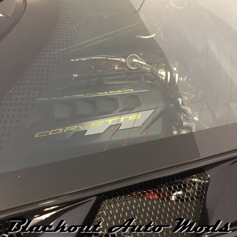 Accelerate Yellow Engine Cover Letter Decals For 2020-2022 C8 Corvette ...