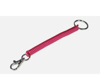 Hillman Wrist Coil KEY CHAIN Metal ASSORTED COLORS Belt Loop Purse ...