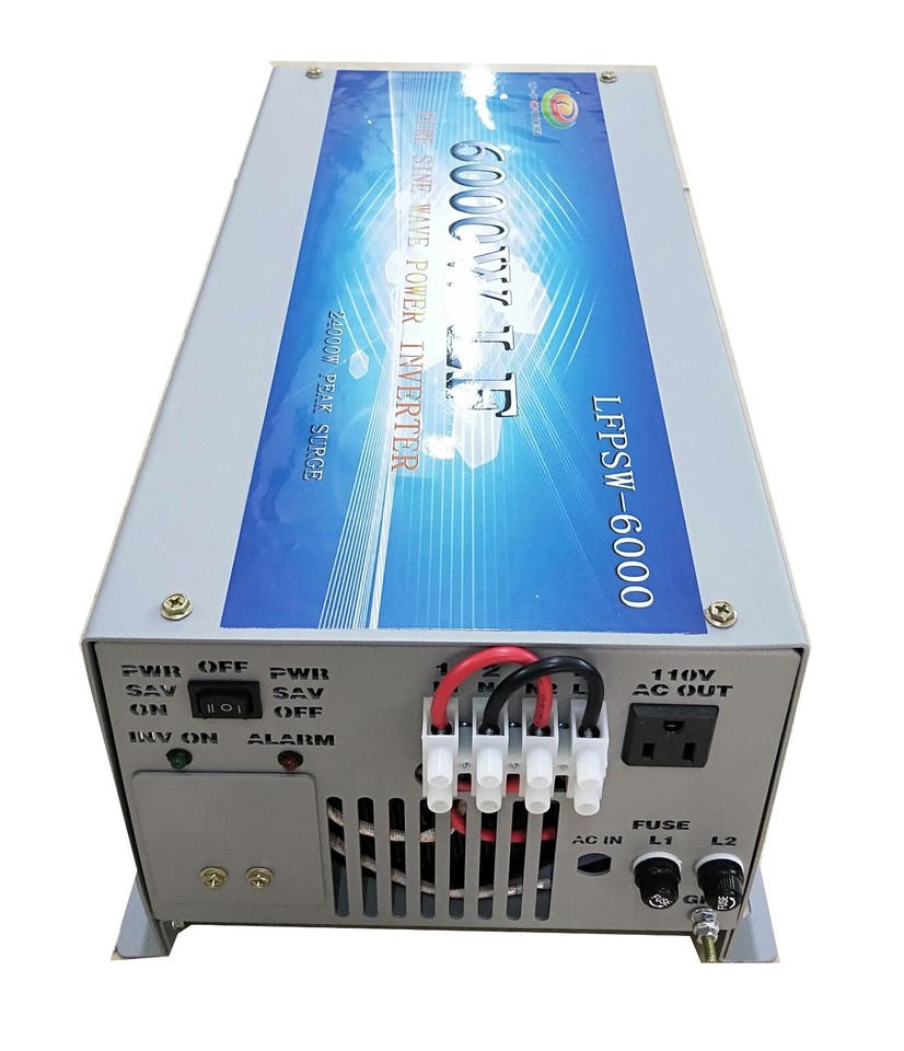 6000W LF Split Phase 24V DC/110V,220V AC 60Hz Pure Sine Wave Power ...